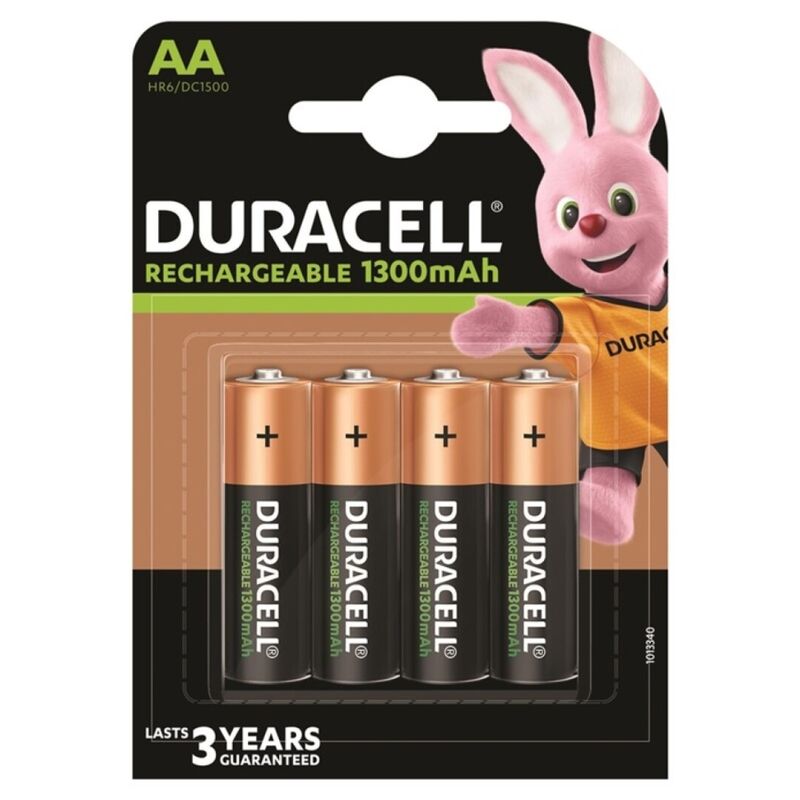 DURACELL - RECHARGEABLE BATTERY HR6 AA 1300mAh 4 UNIT – PINK SAPPHIRE